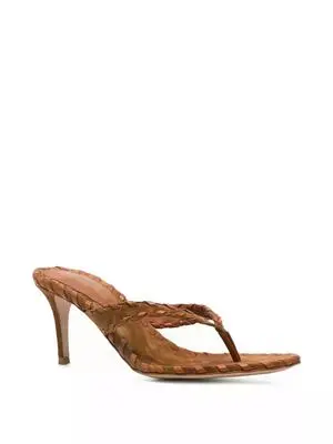 GIANVITO ROSSI Zaira Thong Sandals - Brown