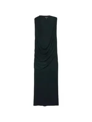 TOM FORD Crepe Jersey Asymmetric Draped Cocktail Dress
