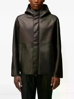 RETORI Hooded Leather Jacket