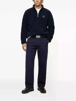 Karl Lagerfeld Boxy Half-zip Fleece Sweater