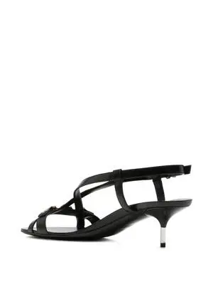 Versace Marisa Leather Slingback Sandals - Black