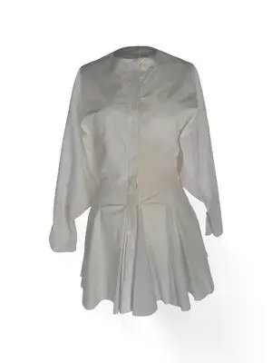 Alaïa A-line Long-sleeve Dress - White