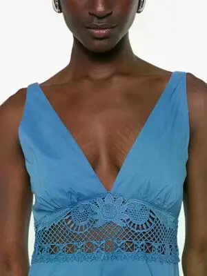 Posse Veda Crochet-trim Midi Dress