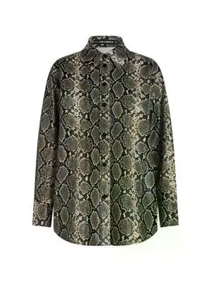 Karl Lagerfeld Faux-python Overshirt - Neutrals