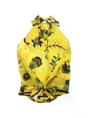 Dior Floral-print Halterneck Top