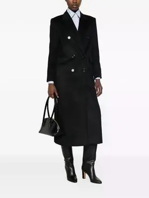 Max Mara Virgin Wool Double-breasted Peak Lapel Coat