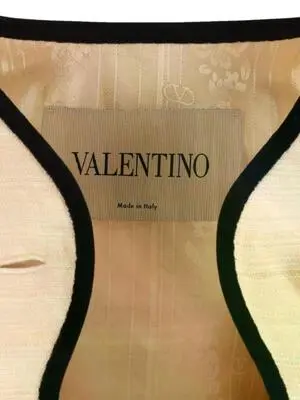Valentino Garavani Scalloped-edge Silk-linen Jacket