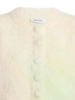 Erdem Bouclé Floral-trim Cardigan