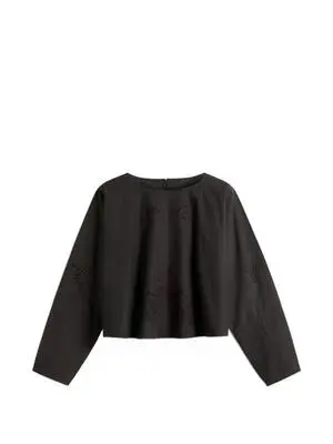 Soeur Hansel Broderie-anglaise Top - Grey