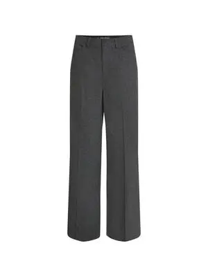 Karl Lagerfeld Wide-leg Flannel Pants - Grey