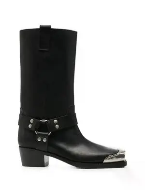 Paris Texas Roxy Metal-toe Boots - Black