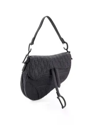 Dior Saddle Handbag Oblique Embossed Calfskin Medium Shoulder Bag