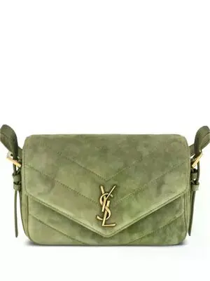 Saint Laurent Small Loulou Matelassé Suede Shoulder Bag