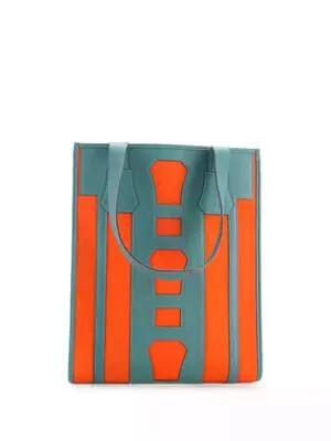 Hermès Petit H Bell Toile And Leather Pm Tote Bag - Green