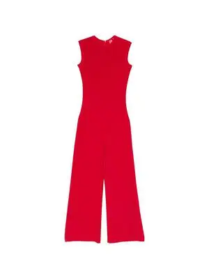 Norma Kamali Sleeveless Wide-leg Jumpsuit - Red