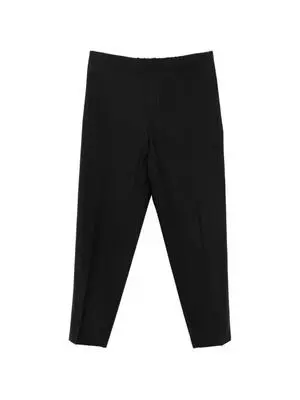 JIL SANDER Straight-leg Cotton Trousers - Black