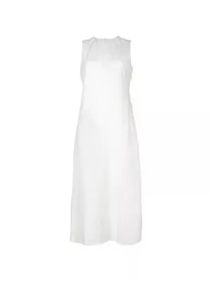Vince Bias-cut Sleeveless Midi Dress - White