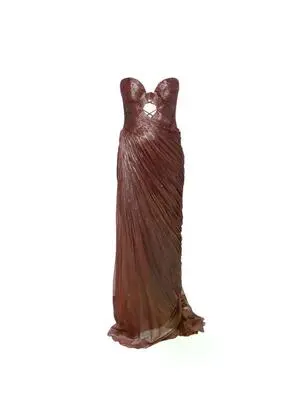 MARIA LUCIA HOHAN Zephyra Cut-out Maxi Dress - Brown