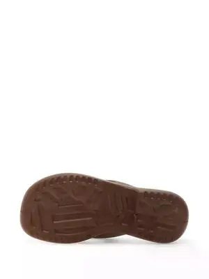 Melissa Fuzzy Platform Thong-strap Sandals - Brown