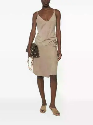 ST. AGNI Suede Wrap Skirt