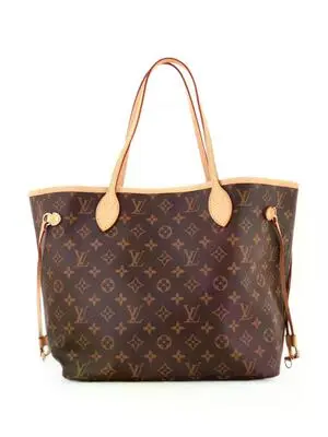 LOUIS VUITTON Neverfull Nm Monogram Canvas Mm Tote Bag - Brown