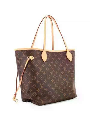 LOUIS VUITTON Neverfull Monogram Canvas Tote Bag - Brown