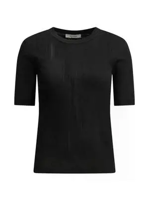 IVY OAK Ribbed Organic-cotton T-shirt - Black
