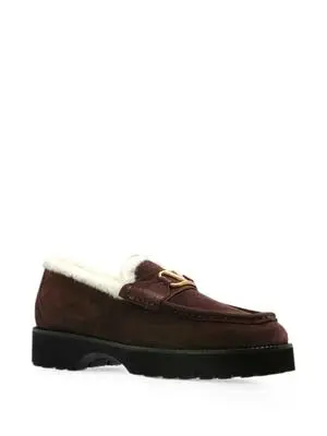 Valentino Garavani Vlogo Shearling-lined Loafers
