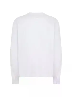 Dsquared2 Cotton Crew Neck Long Sleeve Sweater With Logo Plaque