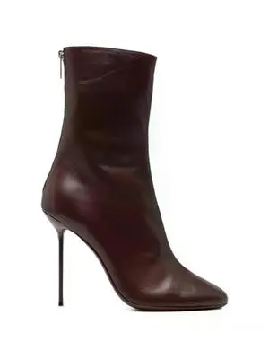 Paris Texas Lidia Leather Ankle Boots - Red