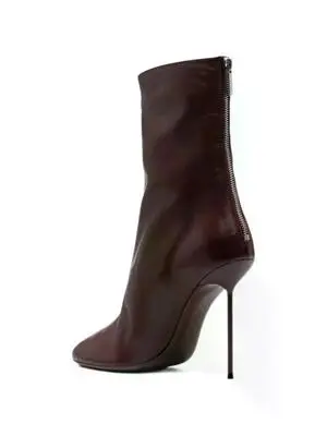 Paris Texas Lidia Leather Ankle Boots - Red