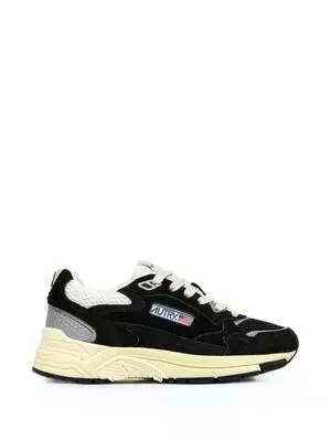 AUTRY Hyperway Sneakers In And Silver-tone Suede And Mesh - Black