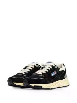 AUTRY Hyperway Sneakers In And Silver-tone Suede And Mesh