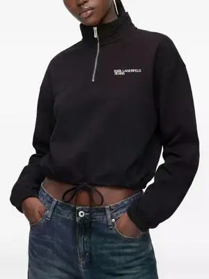 Karl Lagerfeld Half-zip Sweatshirt - Black