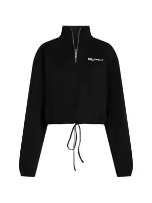 Karl Lagerfeld Half-zip Sweatshirt - Black