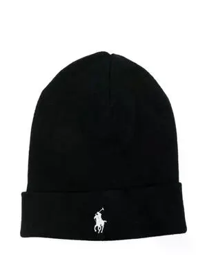 Polo Ralph Lauren Embroidered-logo Beanie Hat - Black