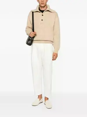 Malo Ribbed Knit Sweater With Button Fastening