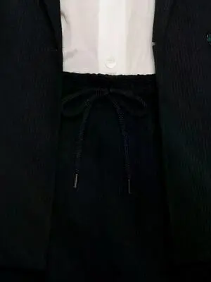 Giorgio Armani Drawstring-waist Textured Trousers