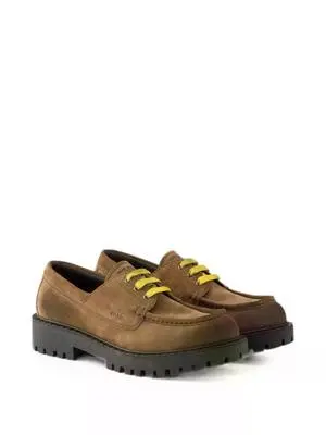 Prada Waxed Suede Lace-up Shoes