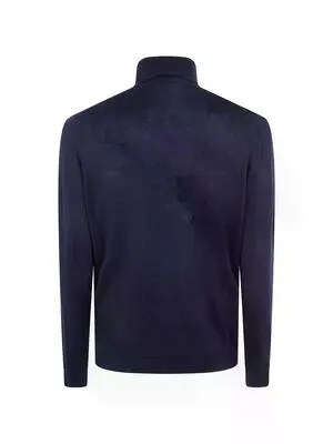 NUUR Roll-neck Wool Sweater - Blue