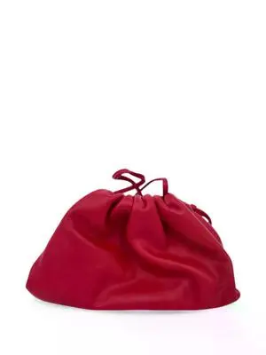 Bottega Veneta The Pouch Gathered Clutch Bag Red