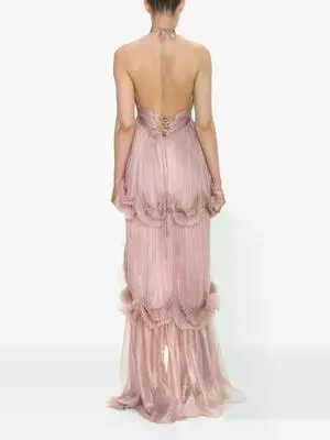 MARIA LUCIA HOHAN Zadie Ruffled Maxi Dress - Pink