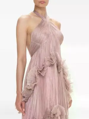 MARIA LUCIA HOHAN Zadie Ruffled Maxi Dress - Pink