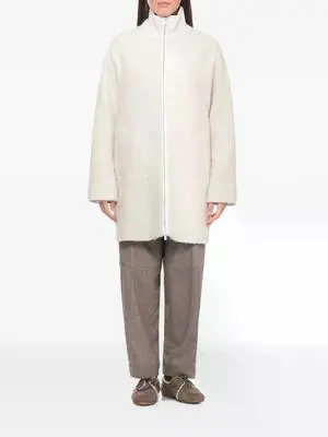Peserico Sequin Embellished Oversized Coat - Neutrals