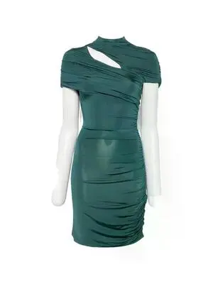 Balmain Draped Cut-out Dress - Green