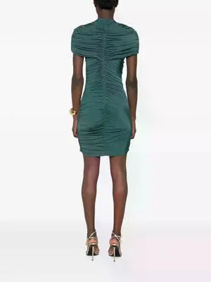 Balmain Draped Jersey Bodycon Dress - Green