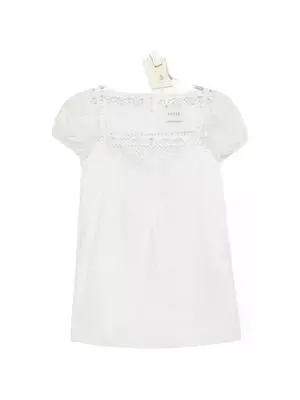 Posse Veda Crochet-trim Blouse - White