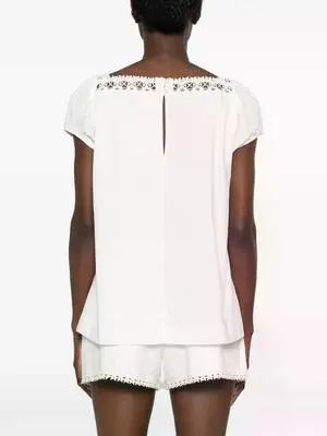Posse Veda Crochet-trim Blouse