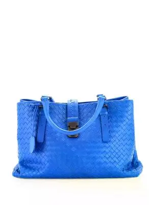Bottega Veneta Roma Bag Intrecciato Nappa Medium Tote Bag - Blue