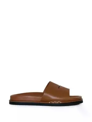JW Anderson Fussbett Leather Sandals - Brown